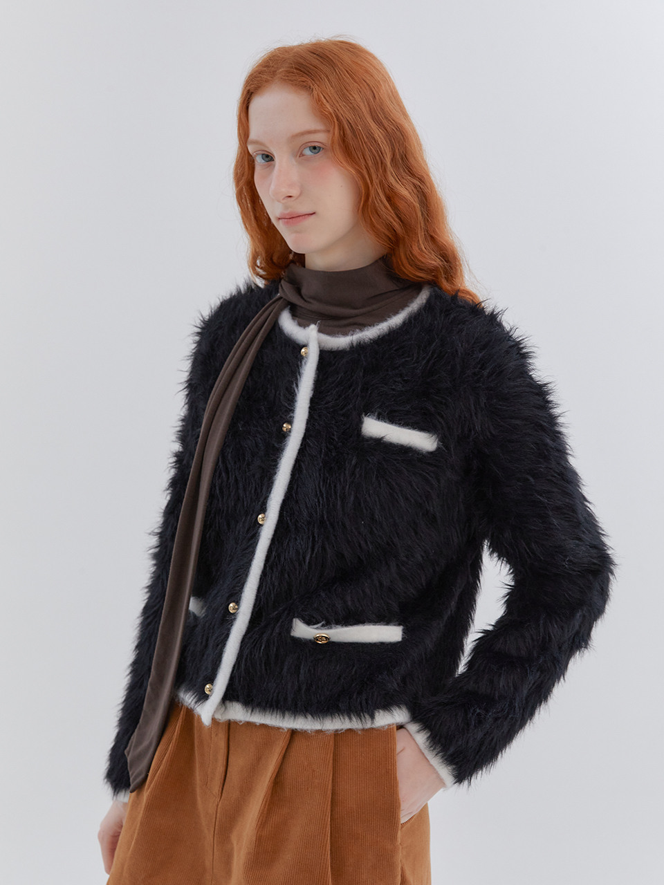 아노에틱 ANGORA KNIT JACKET_BLACK - 위시버킷