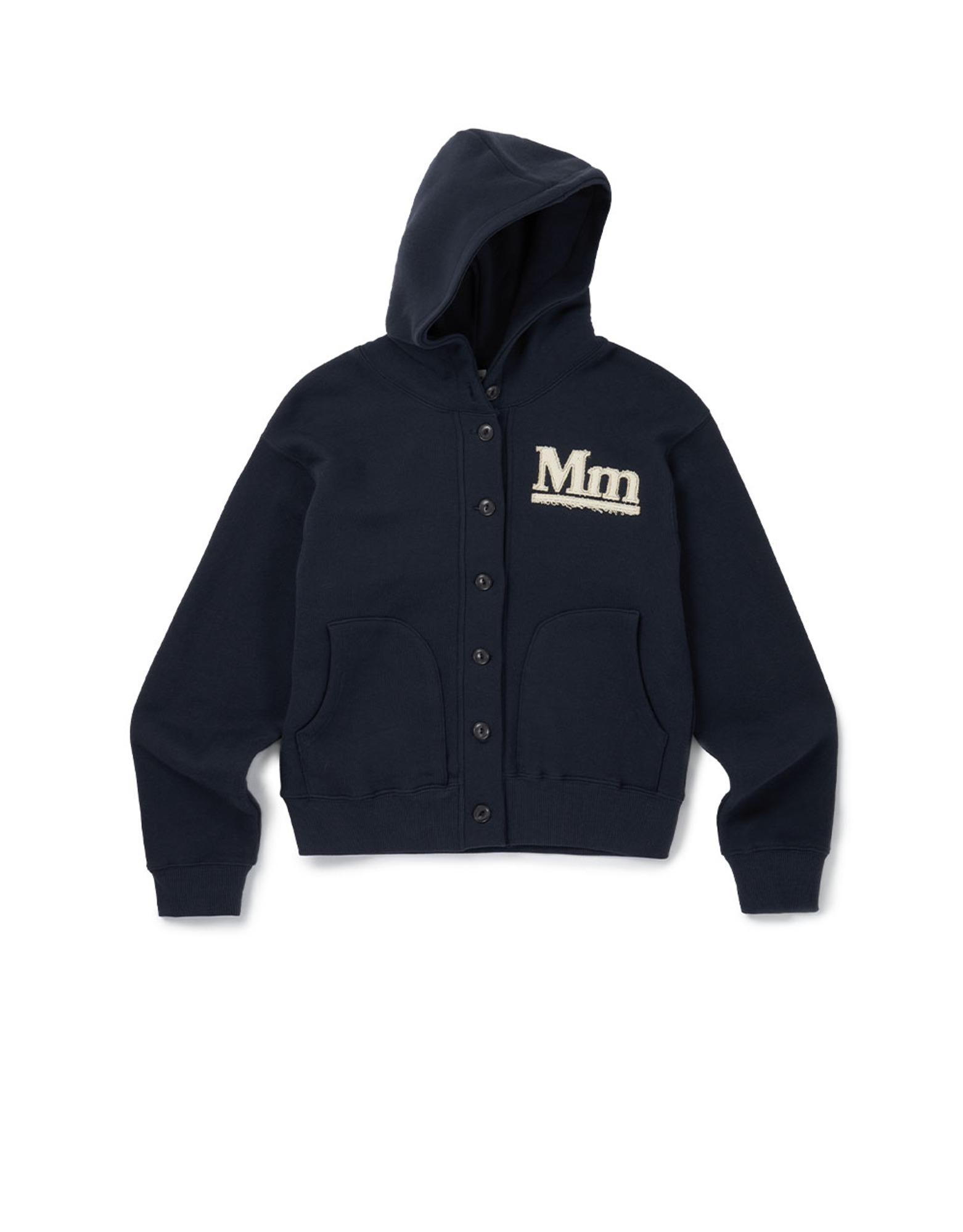 87MM [Mmlg W] APPLIQUE HOOD JACKET (AUTHENTIC NAVY) - 위시버킷