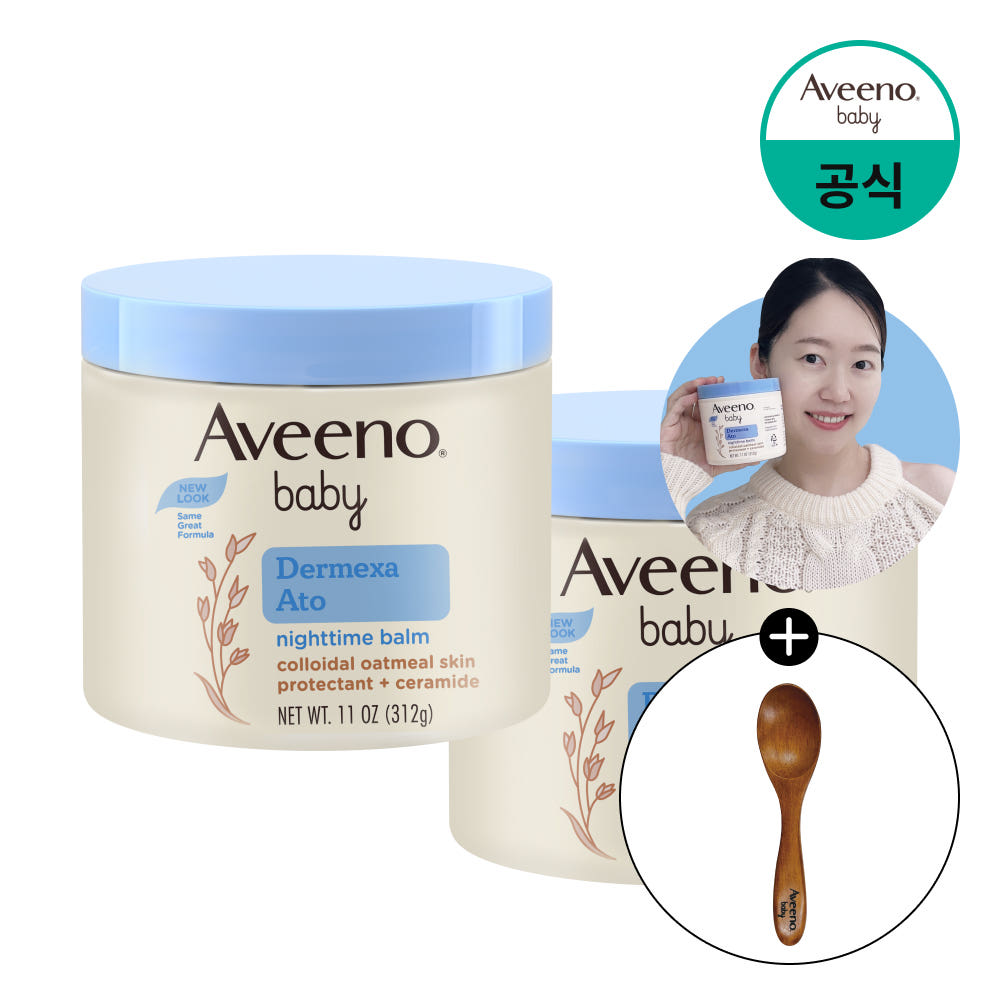 아비노 (유트루PICK!)아비노베이비 더멕사 아토 나이트 밤 312g x2개(+우드 스패출라 증정) - 위시버킷