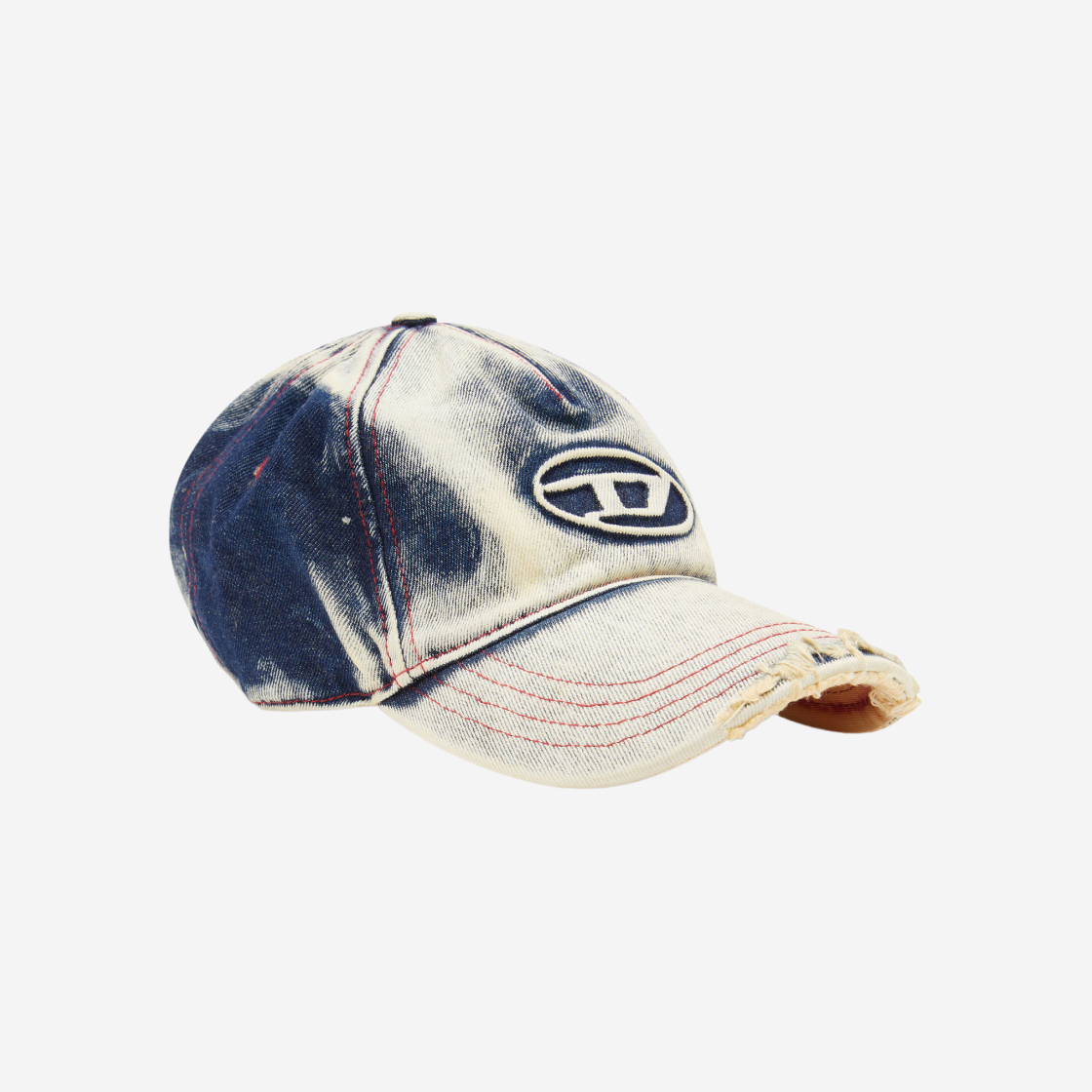 디젤 Diesel C-Seymon Treated Denim Baseball Cap Blue White - 위시버킷