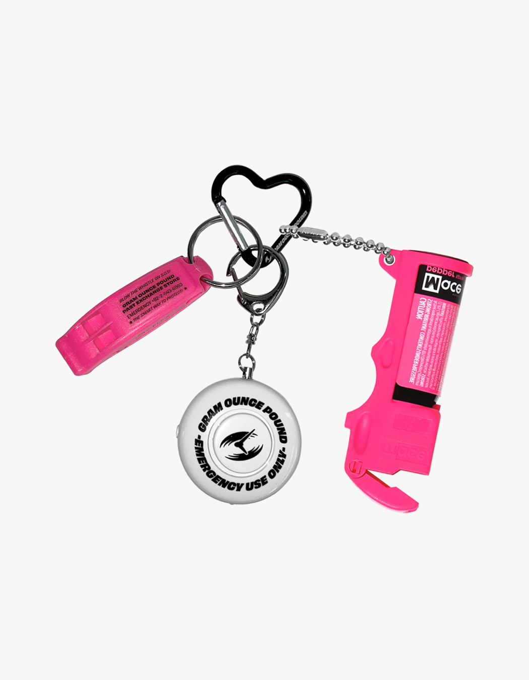 그램 아운스 파운드 Self Defense Keychain with Mace Brand Pocket Pepper Spray ...