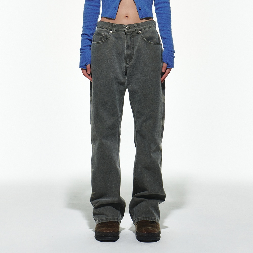 이어스트 Star Bleached Jeans [Khaki] - 위시버킷