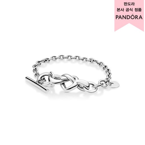 판도라 노티드 하트 브레이슬릿_598100 - 위시버킷