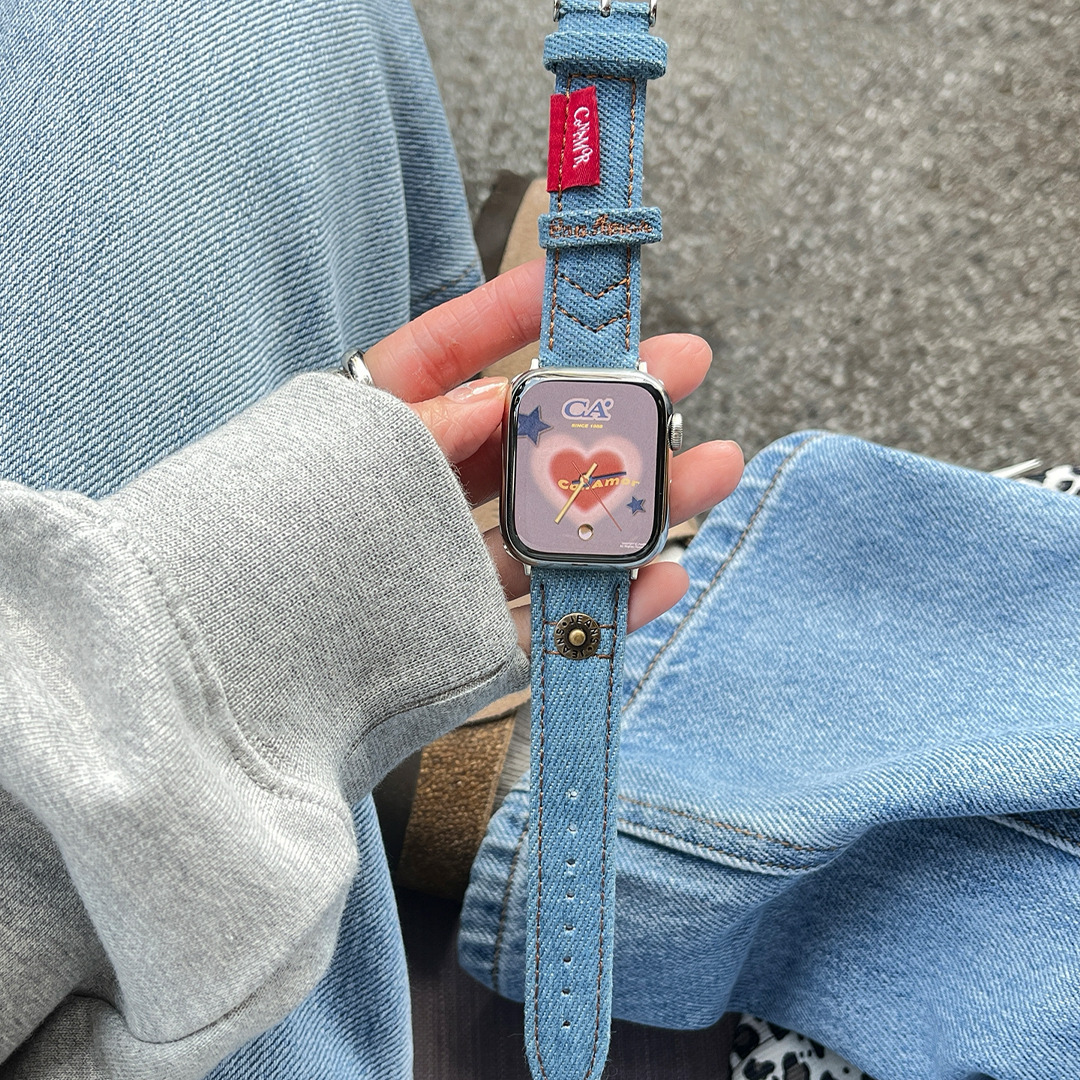쏠띵즈 Light Blue Jean Watch Strap 연청 애플워치 스트랩 - 위시버킷