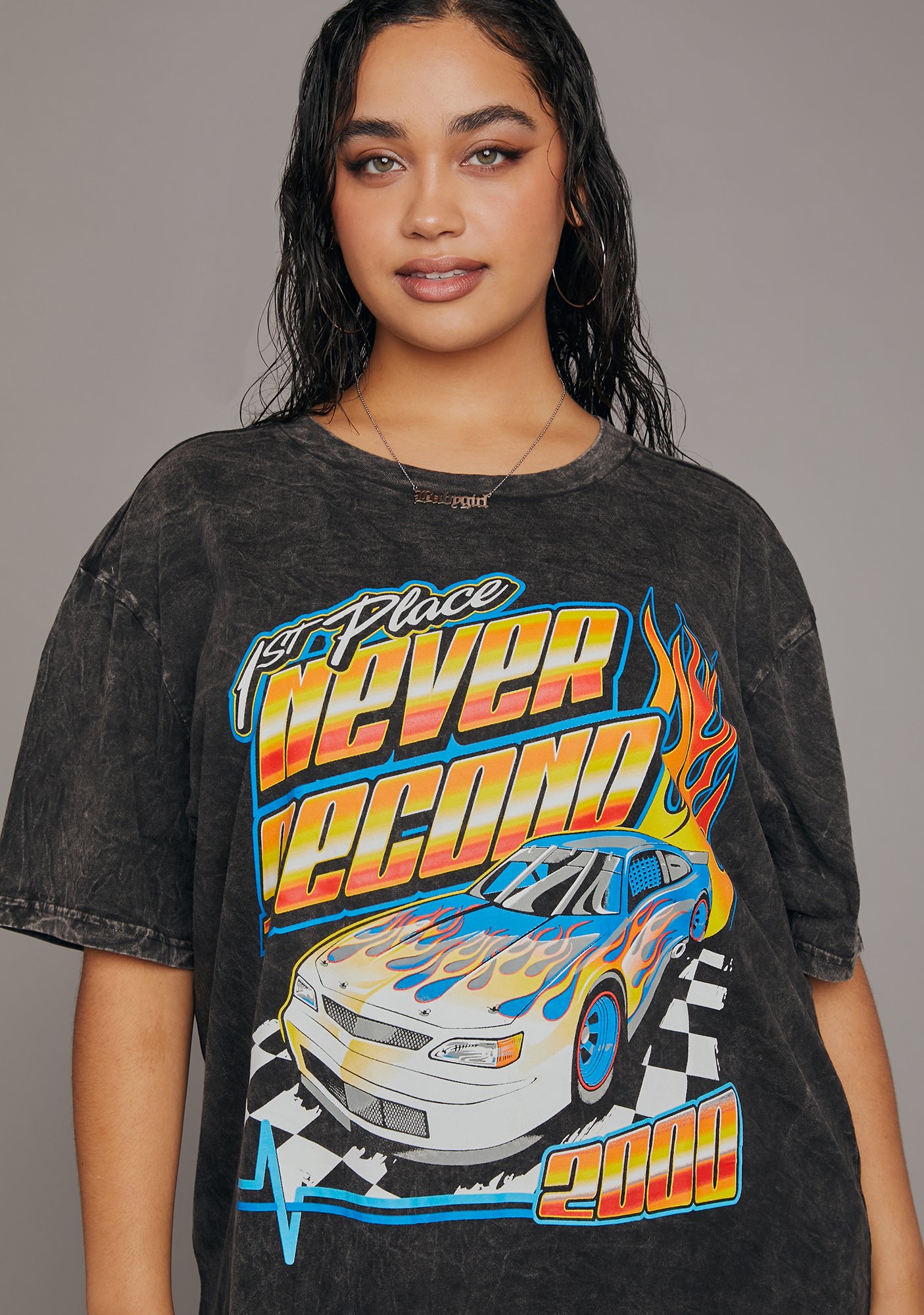 포스터걸 Plus Rev Your Engine Graphic Tee - 위시버킷