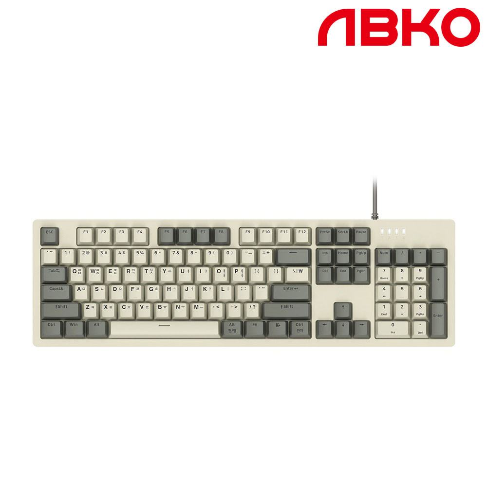 앱코 [ NEW 신제품 ] 앱코 K517 레트로 기계식 키보드 적축 - 위시버킷