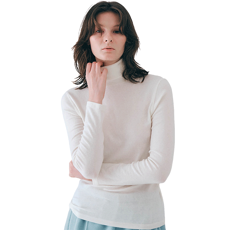 노우드 NOUED [NOEUD] Basic wool turtleneck top (Ivory) - NOEUD | 리켓 - 위시버킷