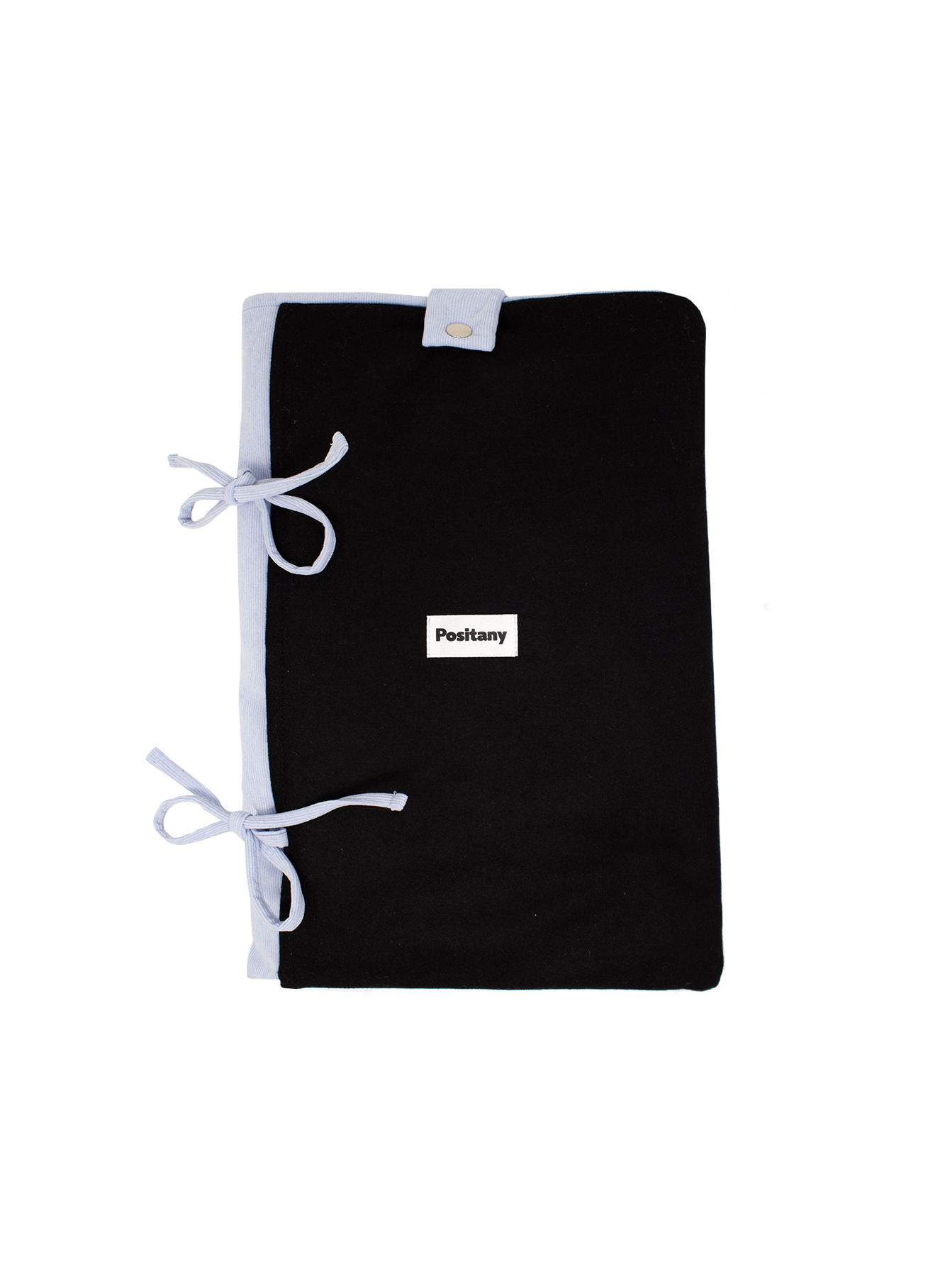 포지타니 Snug ribbon pouch (Blue black) - 위시버킷