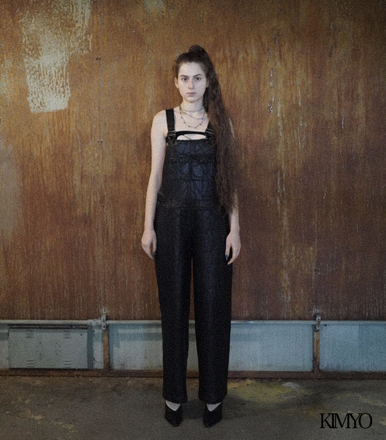 기묘 Braided Leather Overalls - 위시버킷