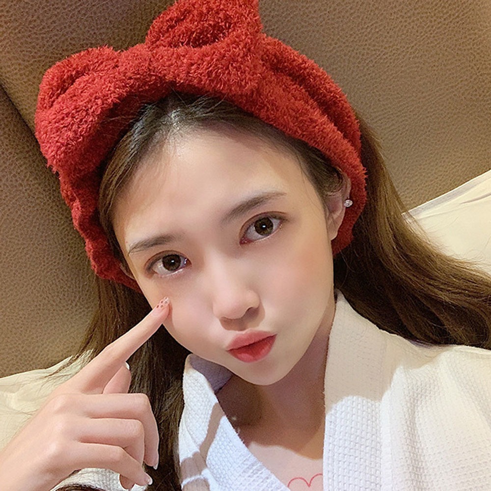 핑크코코넛 타올 리본 샤워 세안 머리띠 헤어밴드 위시버킷