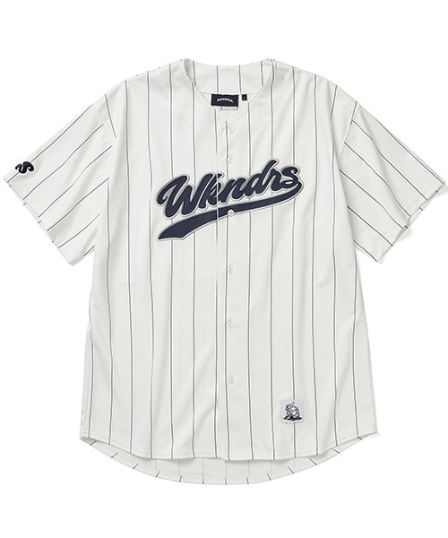 위캔더스 BASEBALL SCRIPT JERSEY (WHITE) - 위시버킷