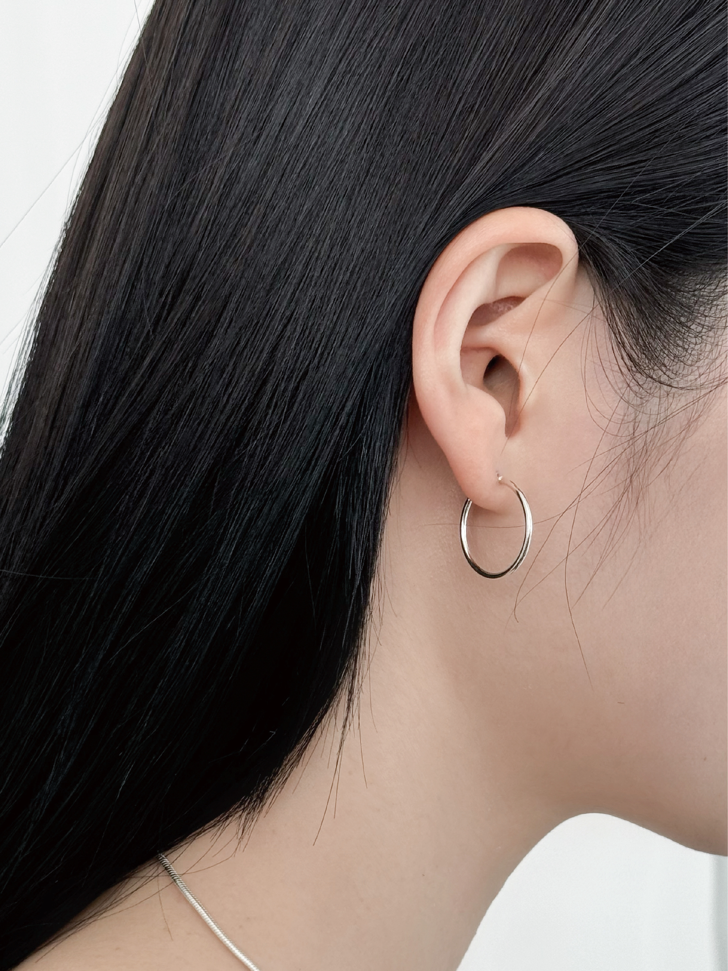 파인킴 Basic hoop Earring (L) - 위시버킷