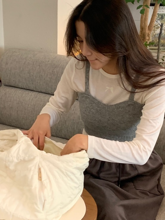 오이니 [울60] bubble bustier - 2color - 위시버킷