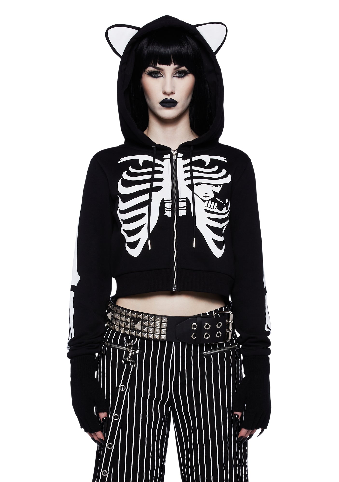 돌스킬 Skelly Emily Graphic Hoodie - XX-Small - 위시버킷