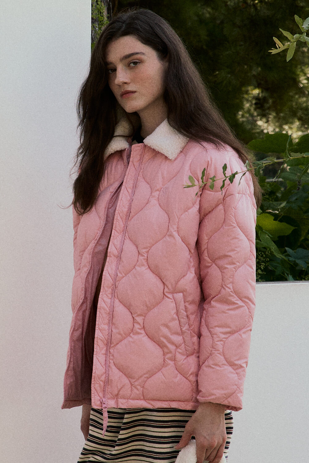 스튜디오앤파르크 2ND / 박한별착용 (WOMEN) Onion Quilting Wellon Jacket_Pink - 위시버킷