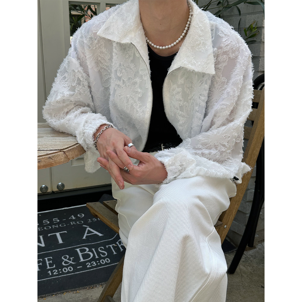 로랑051 [S/S] Floral see through jacket(2color) - 위시버킷