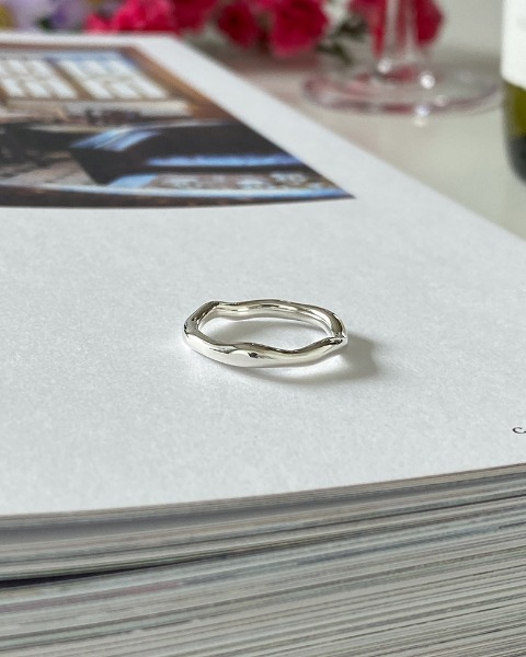 인디쥬 gentle wave silver ring - 위시버킷