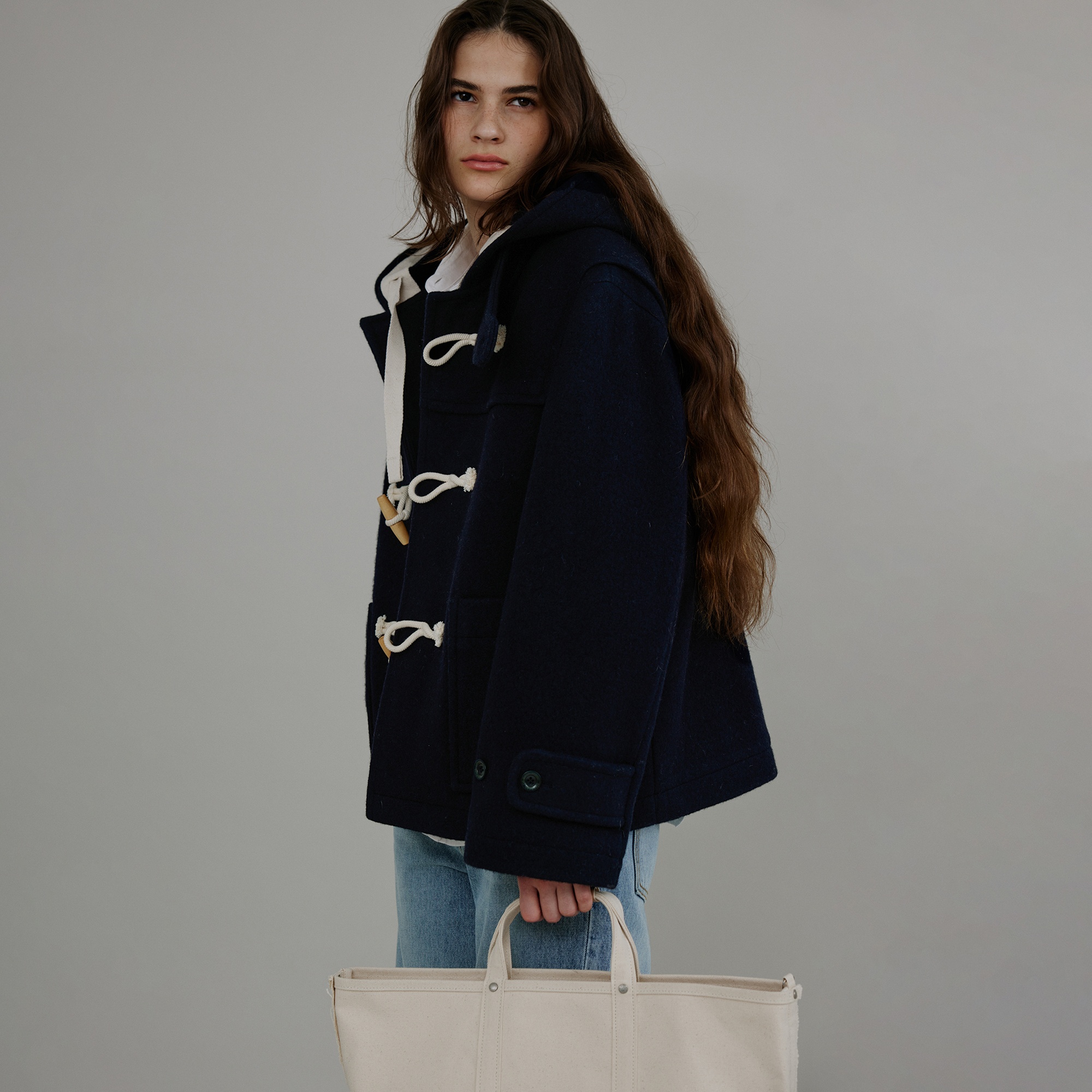 로우 [29CM 단독] Hooded wool short duffle coat (2COL) - 위시버킷