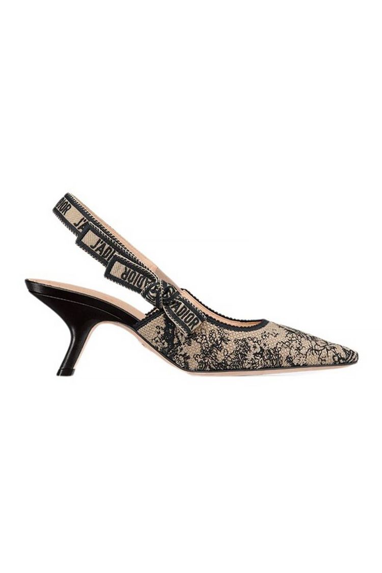 디올 22FW 크리스챤디올 여성 J ADIOR 자수 슬링백 펌프스 헤이즐넛 KCP761TJE 37M STK - 위시버킷