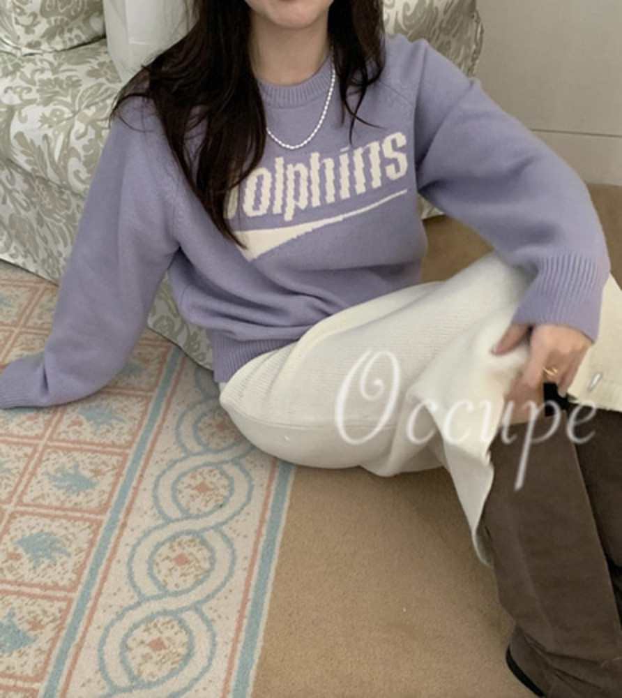 오큐페 [당일발송]pyt 프리티영띵 돌핀 나그랑 니트 (3col) 프영띵 - 위시버킷