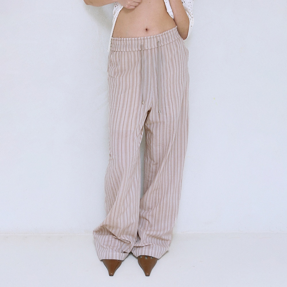 폴리수엠 FRESH EFFORTLESS PANTS (BEIGE ) - 위시버킷
