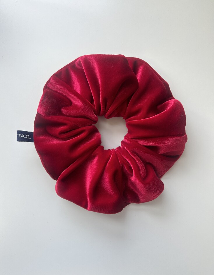포니테일 NEW SIZE Lily Velvet Scrunchie (RED) - 위시버킷
