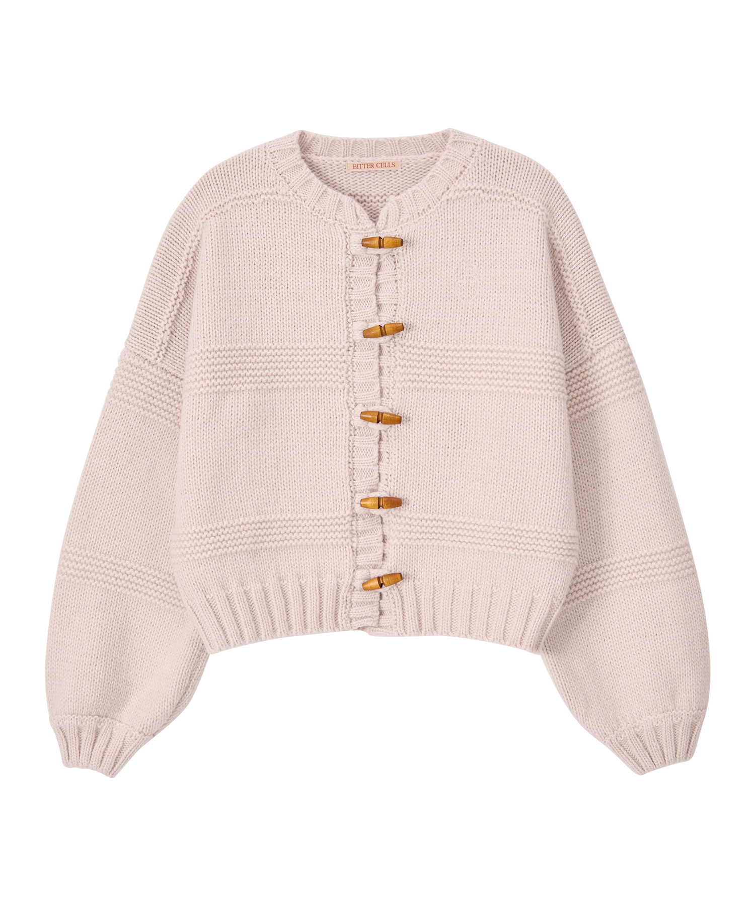 비터셀즈 Popo Toggle Knit Cardigan-Light Pink - 위시버킷