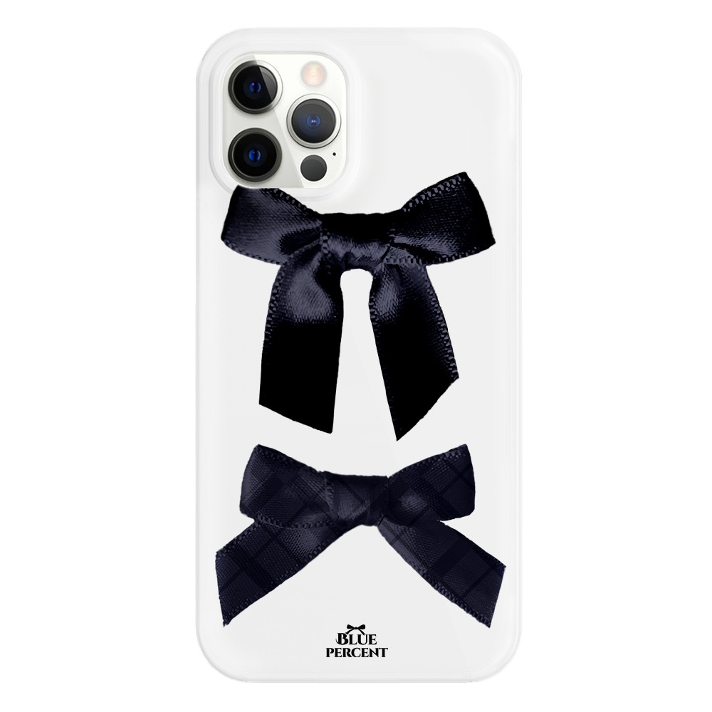 블루 퍼센트 Two Ribbon iPhone case - 위시버킷
