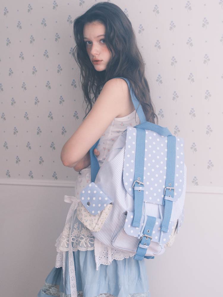 코징 [Exclusive] Ding Ding back pack_patch blue - 위시버킷