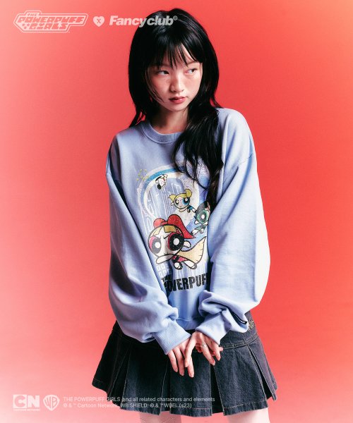 네스티팬시클럽 [PPG X FANCY] 시티 컬러 스웻셔츠 (BLUE)_F23PG1029 - 위시버킷