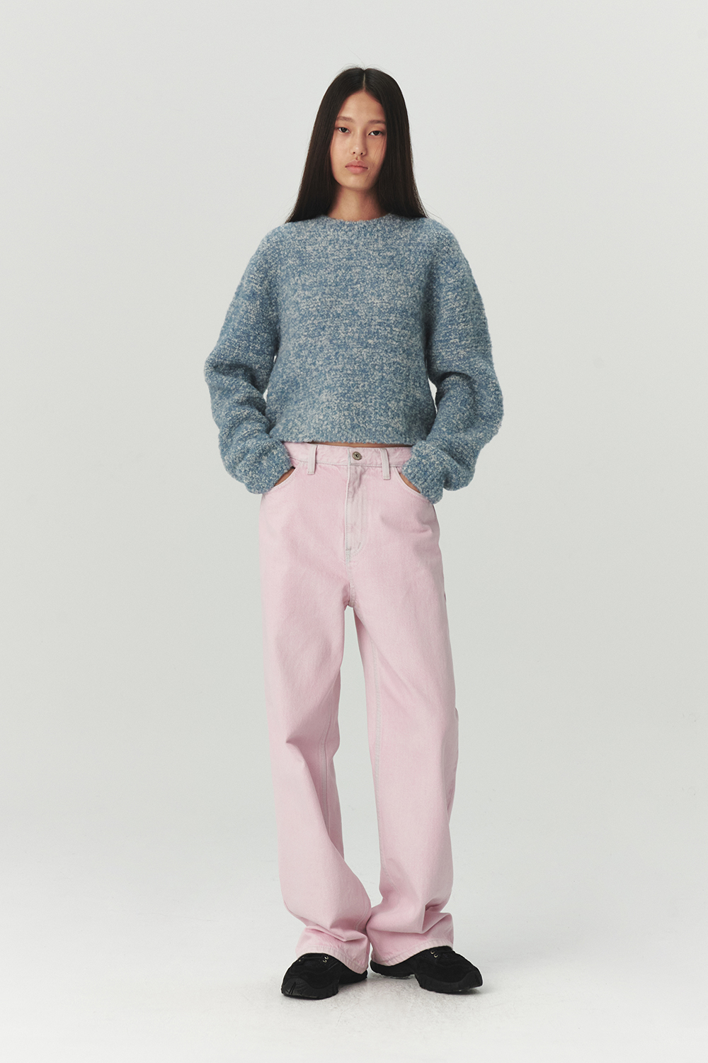 르바 Relaxed Fit Denim - Fade Pink - 위시버킷
