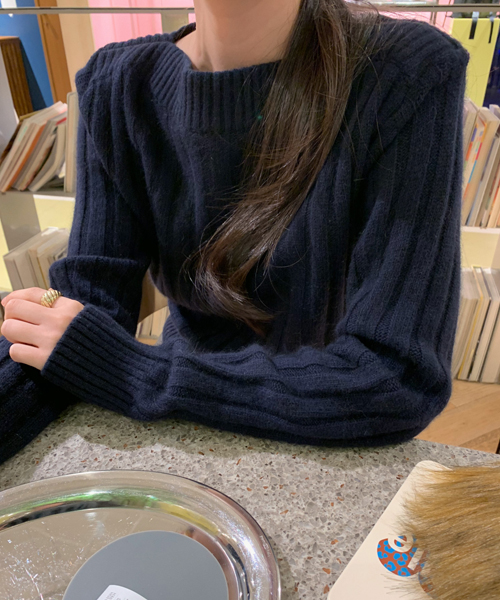 미뉴에트 [폭스/울 50%] Vivison wool knit (4color) - 위시버킷