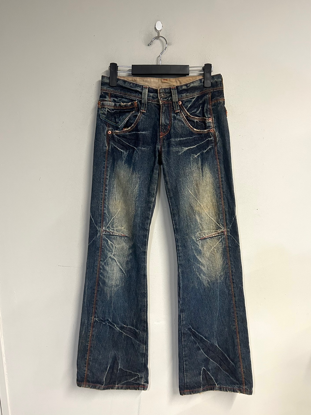 낙낙샵 NAKNAKSHOP color stitch washing denim (room-7) - 위시버킷