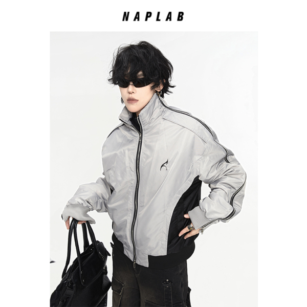 NAPLAB NAPLAB Metallic Glossy Flight Jacket - 위시버킷