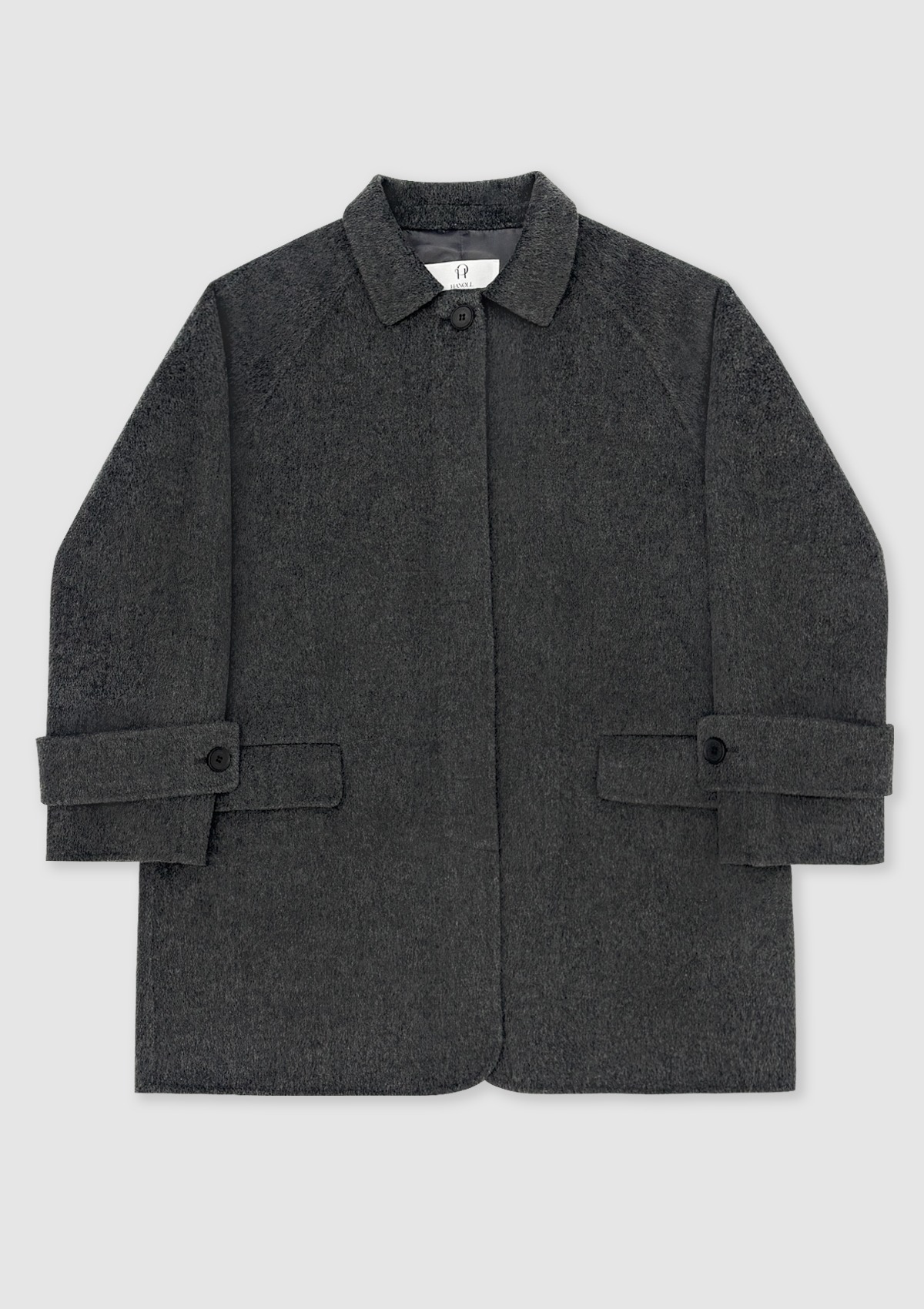 한올 [Handmade] Jade Coat (Charcoal) - 위시버킷