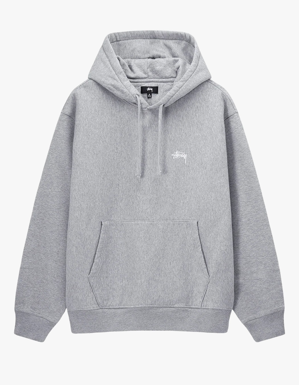 스투시 Stock Logo Hood - Grey Heather - 위시버킷