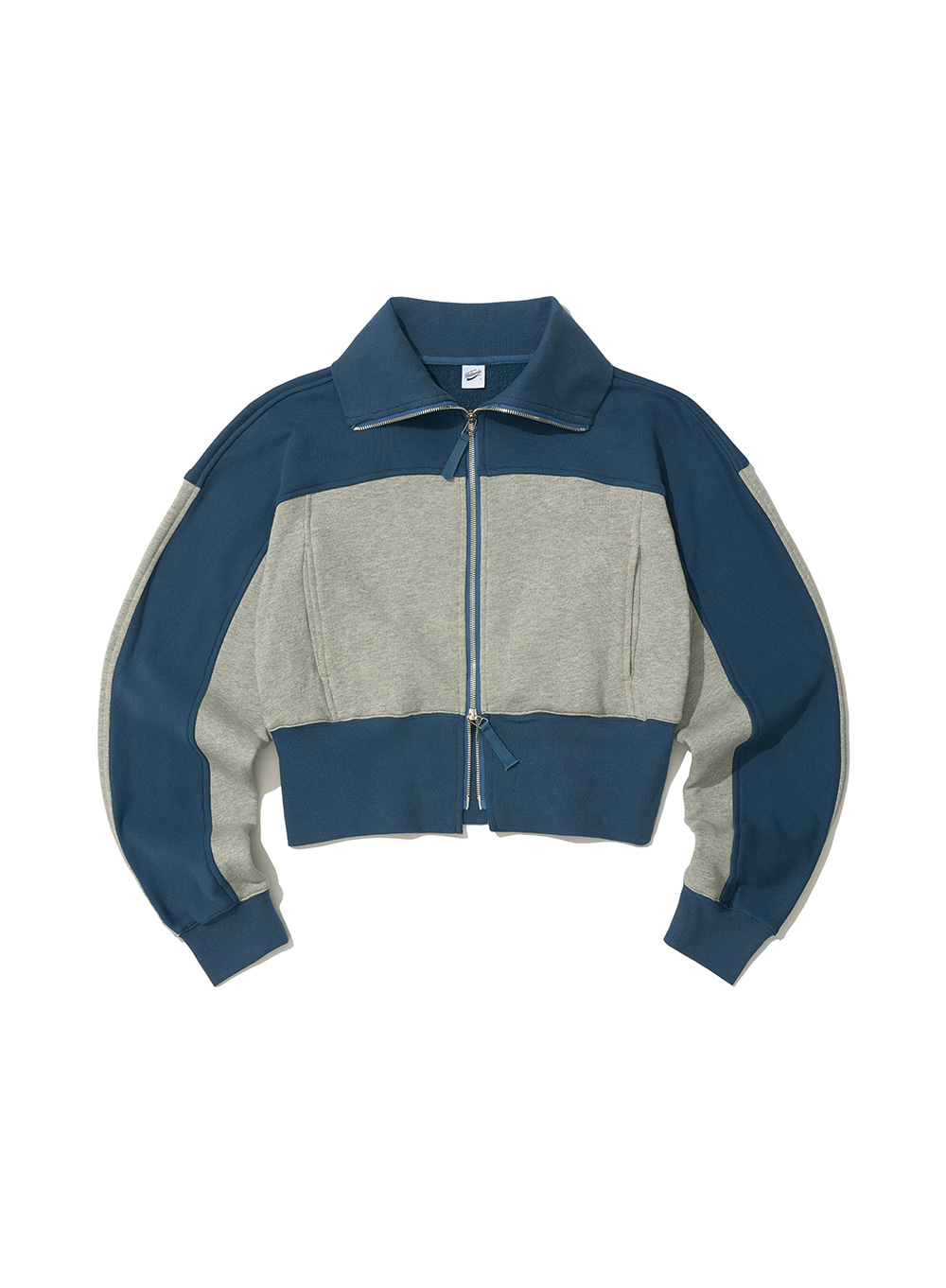 파르티멘토 [WOMEN] CONTRAST TRACK ZIP-UP TOP_NAVY - 위시버킷