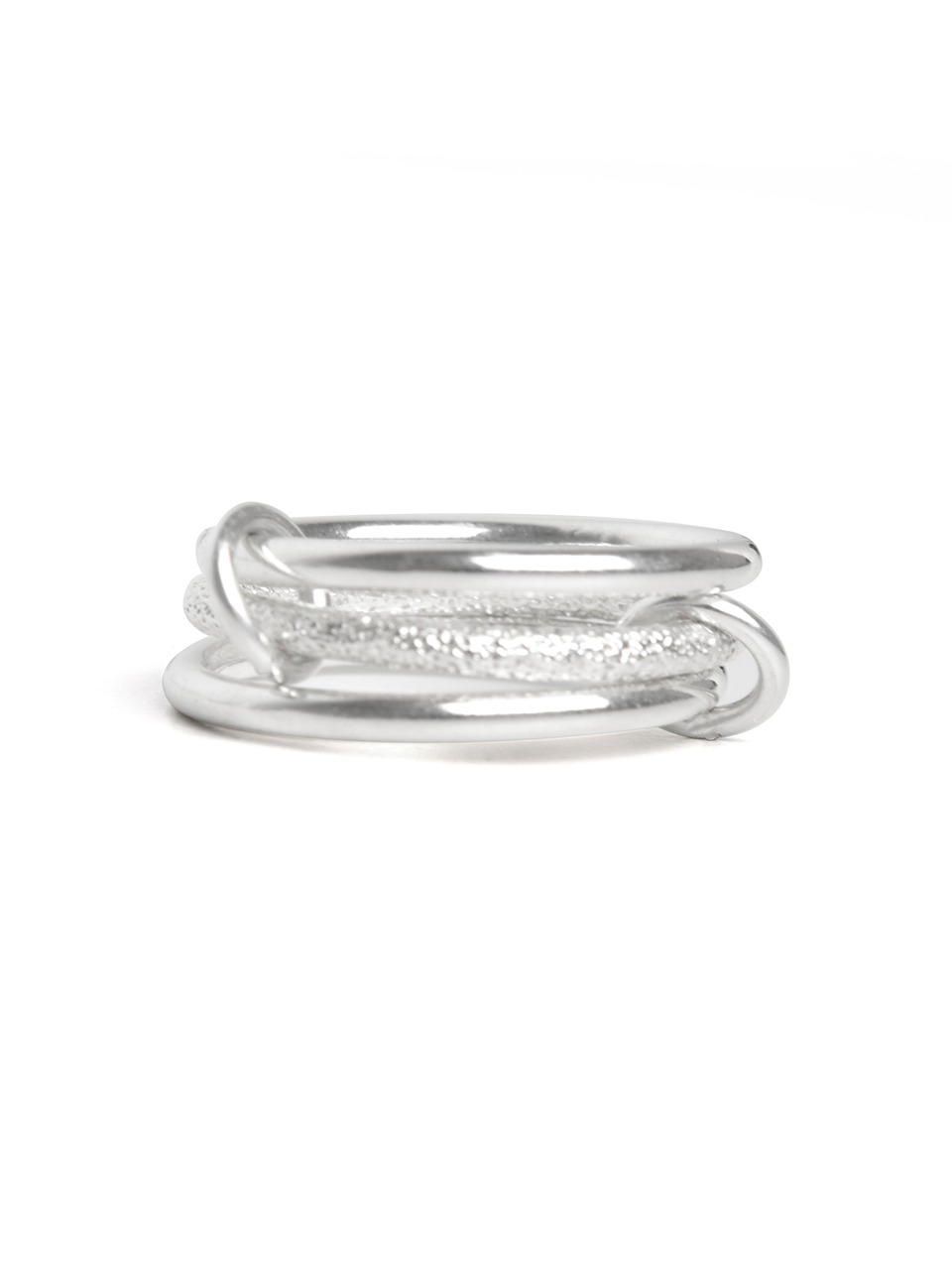 티오유 [Silver925] WE002 Silver connected simple rings - 위시버킷