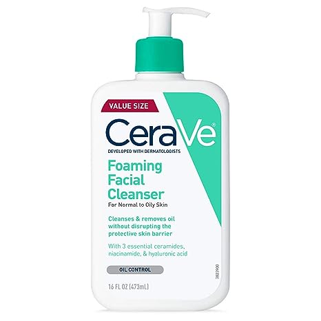 세라비 CeraVe Foaming Facial Cleanser | Daily Face Wash for Oily Skin with ...