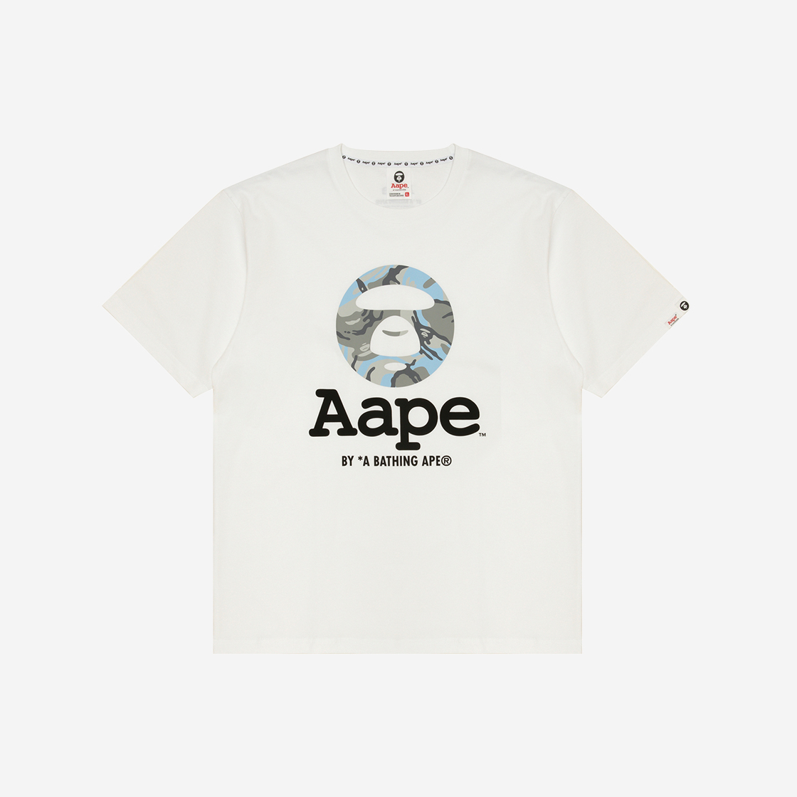 AAPE AAPE Basic Logo Tee White - 위시버킷