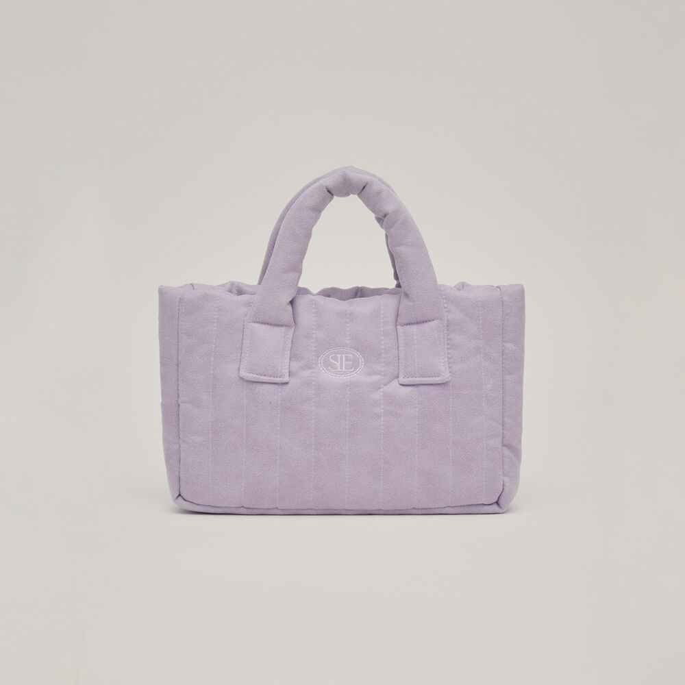 시엔느 Suede Mini Padding Bag (Violet) - 위시버킷