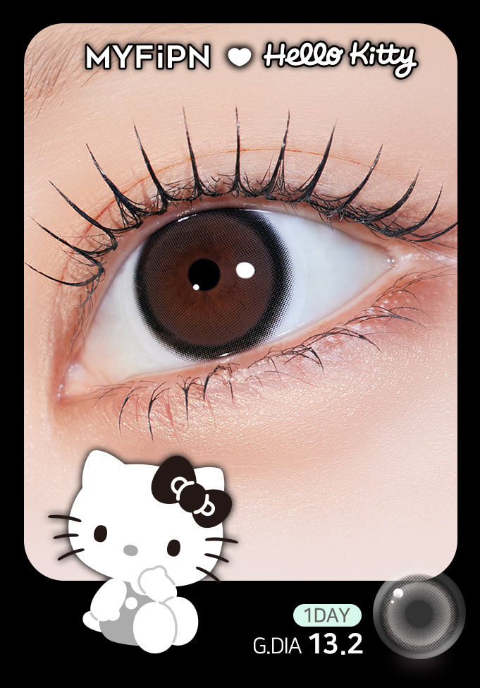 MYFIPN 🎀헬로키티 • 블랙 13.2 [원데이/10PCS] - 위시버킷