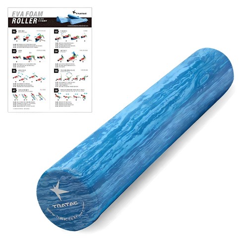 트라택 트라택 EVA 폼롤러, 블루, 91cm, 1개 - 위시버킷