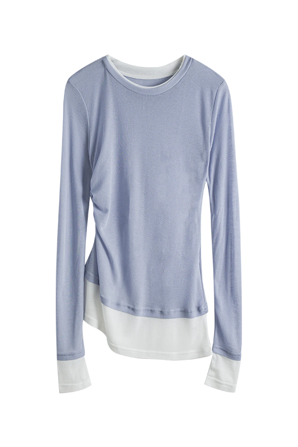 에그카 Color Block Tee with Tagged Mesh Camisole - 위시버킷