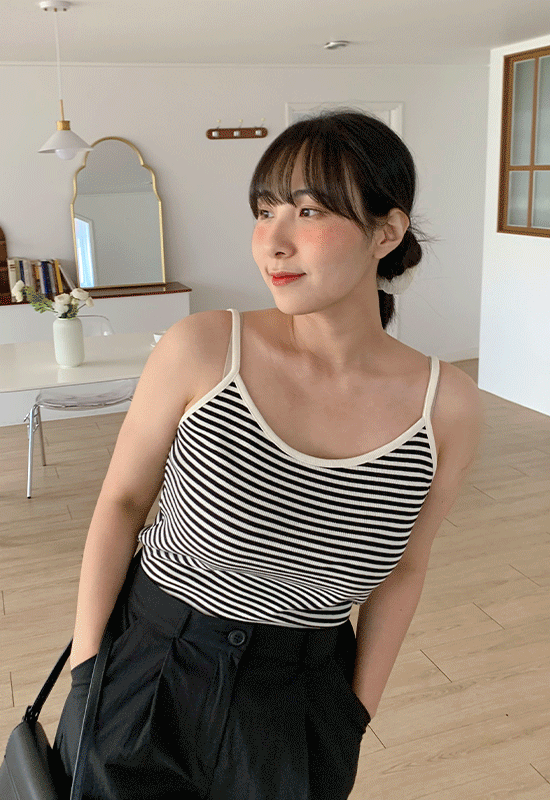 리치무드 프리제 stripe cami t (2color) - 위시버킷