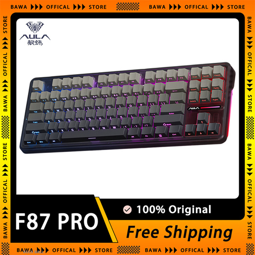올라 AULA Aula F87 Pro F87pro 기계식 키보드 트라이 모드 무선 Bluetooth 게임 가스켓 맞춤형 키보드 컴퓨터 주변 장치 게임용 기계식 키보드 - 위시버킷