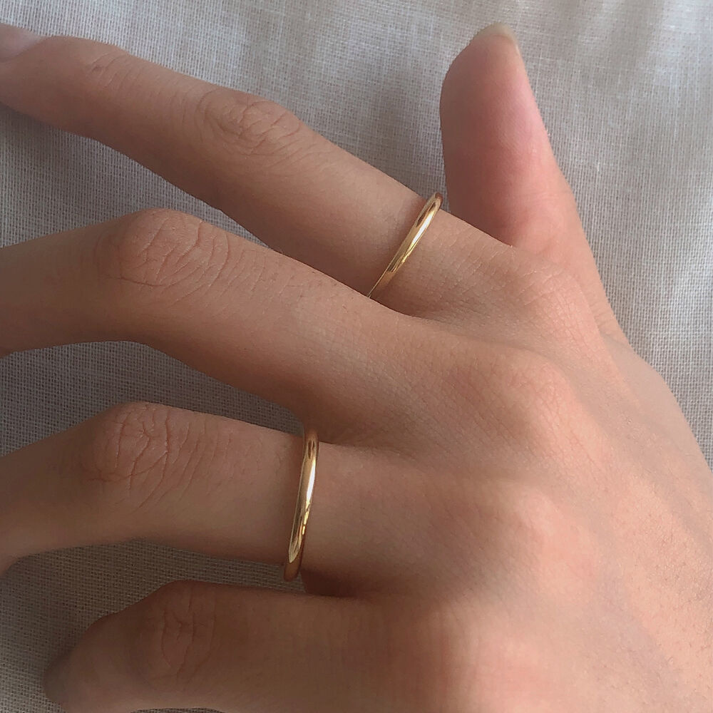 바이위켄드 Silver925 2mm round ring - 위시버킷