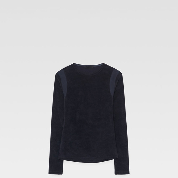아마베 Terry Band Slit Top (navy) - 위시버킷