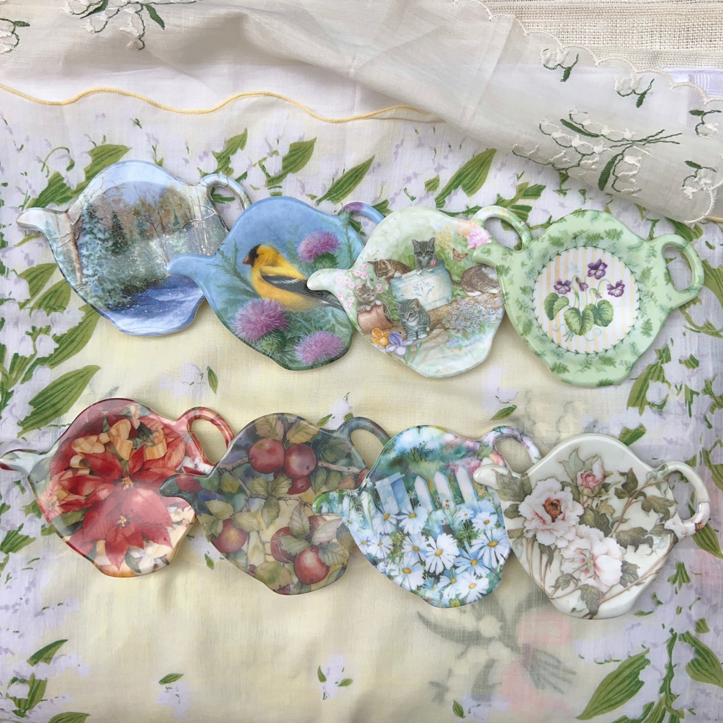 아리에티 Vintage Melamine Teapot-Shaped Teabag Holders (8 types) - 위시버킷
