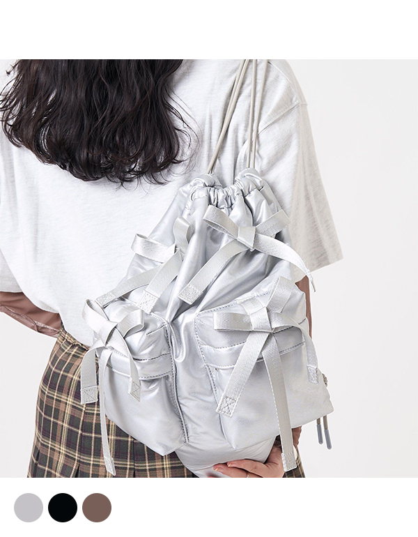 카셀리니 (레더) CASSELINI x FREAKS STORE CASSELINI SPECIAL EDITION FAKE LEATHER RIBBON DRAWSTRING ...